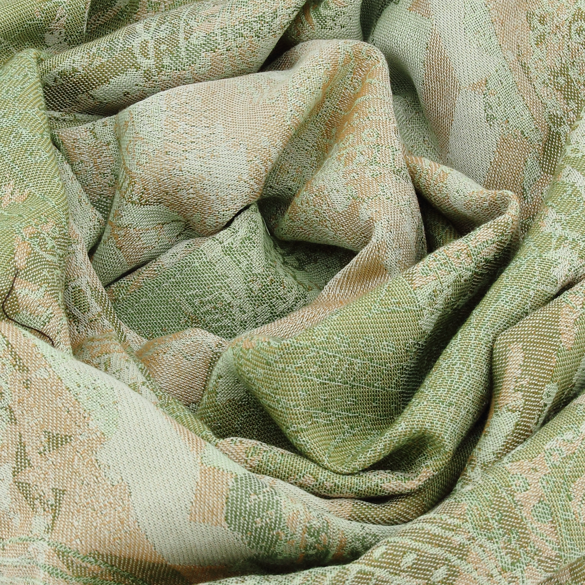 Scarf made of wool with a paisley pattern in green tones ? exceptional ...